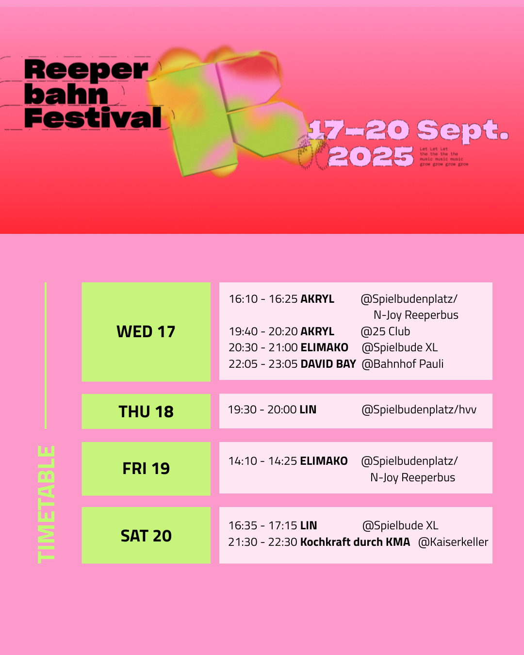 KTF x Reeperbahnfestival 2025 | Kick The Flame